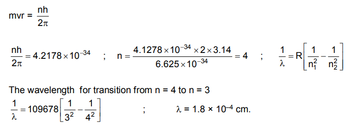 The Angular Momentum Of An Electron In A Bohrs Orbit Of H At Turito
